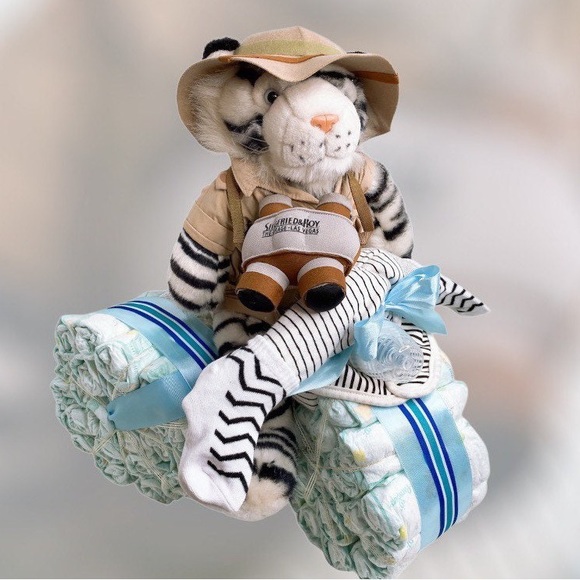 Handmade | Accessories | Motorcycle Hunter Tiger Diaper Cake | Poshmark